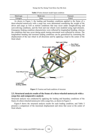 SIZE OPTIMIZATION DESIGN OF THREEWHEELED MOTORCYCLE FRAME WITH CARGO ...