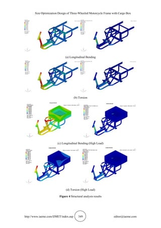 SIZE OPTIMIZATION DESIGN OF THREEWHEELED MOTORCYCLE FRAME WITH CARGO ...