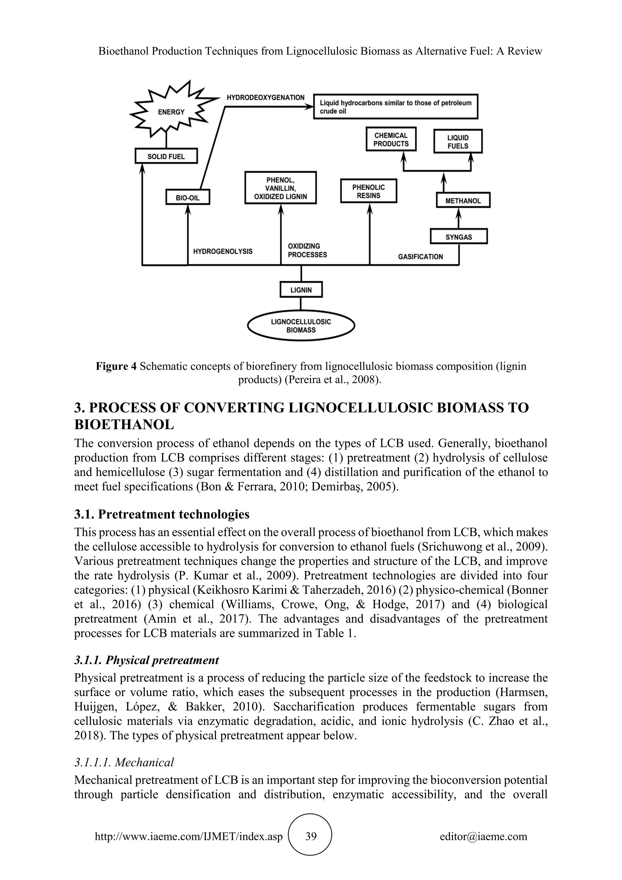 BIOETHANOL PRODUCTION TECHNIQUES FROM LIGNOCELLULOSIC BIOMASS AS ...