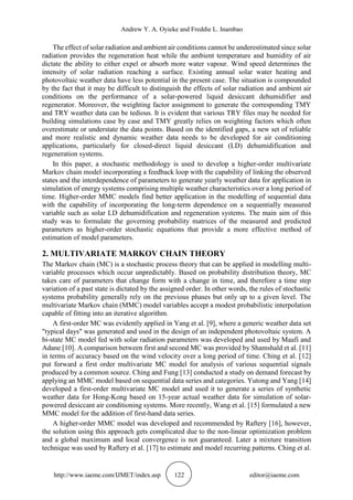 STOCHASTIC GENERATION OF ARTIFICIAL WEATHER DATA FOR SUBTROPICAL ...