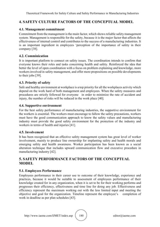 THEORETICAL FRAMEWORK FOR SAFETY CULTURE AND SAFETY PERFORMANCE IN ...