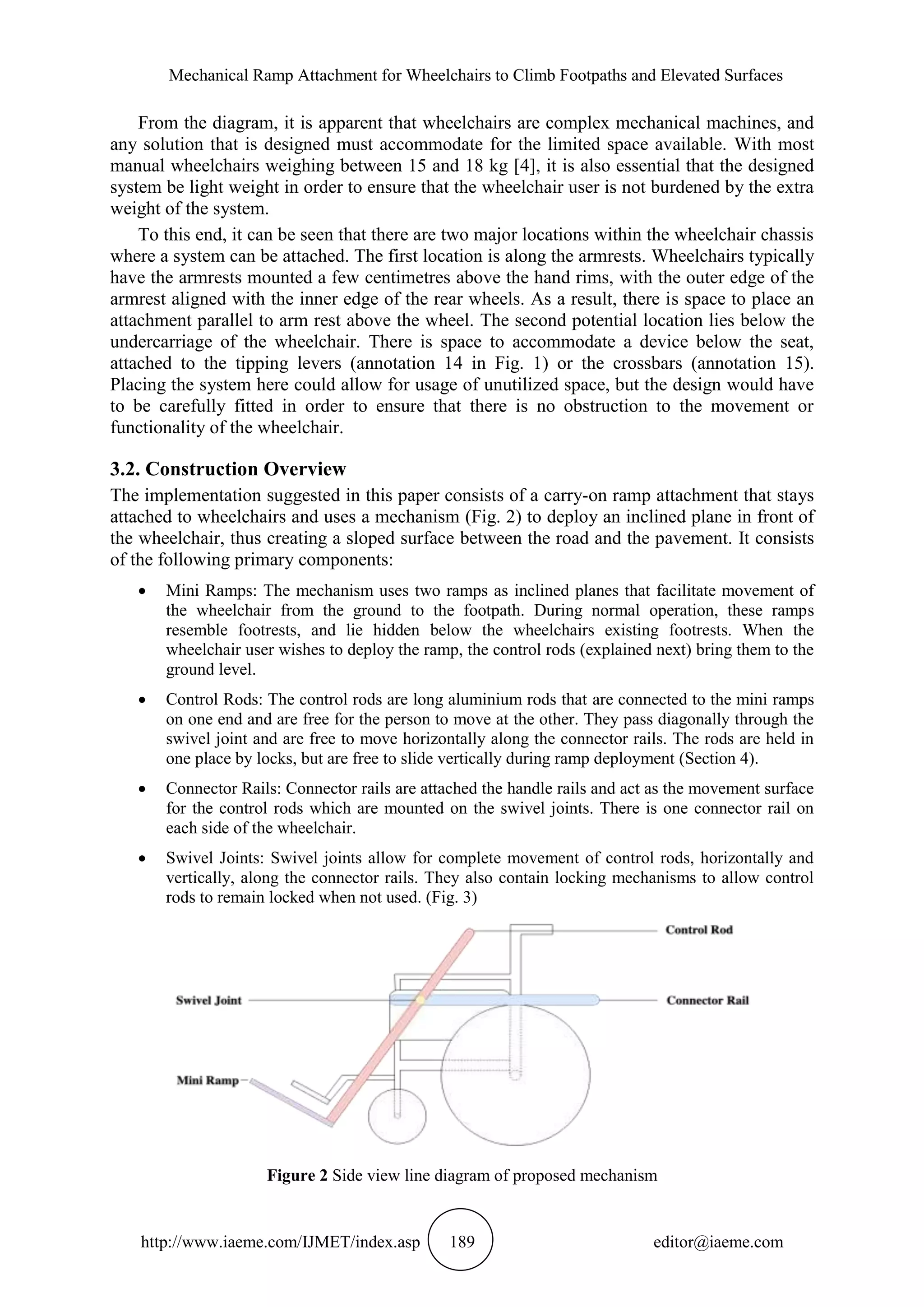 MECHANICAL RAMP ATTACHMENT FOR WHEELCHAIRS TO CLIMB FOOTPATHS AND ...