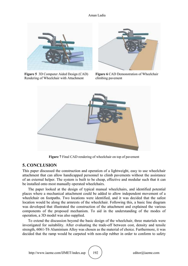 MECHANICAL RAMP ATTACHMENT FOR WHEELCHAIRS TO CLIMB FOOTPATHS AND ...
