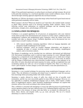 COMPARATIVE ANALYSIS OF ARABIC STEMMING ALGORITHMS | PDF