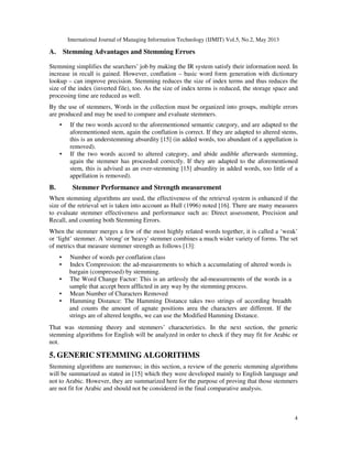 COMPARATIVE ANALYSIS OF ARABIC STEMMING ALGORITHMS | PDF