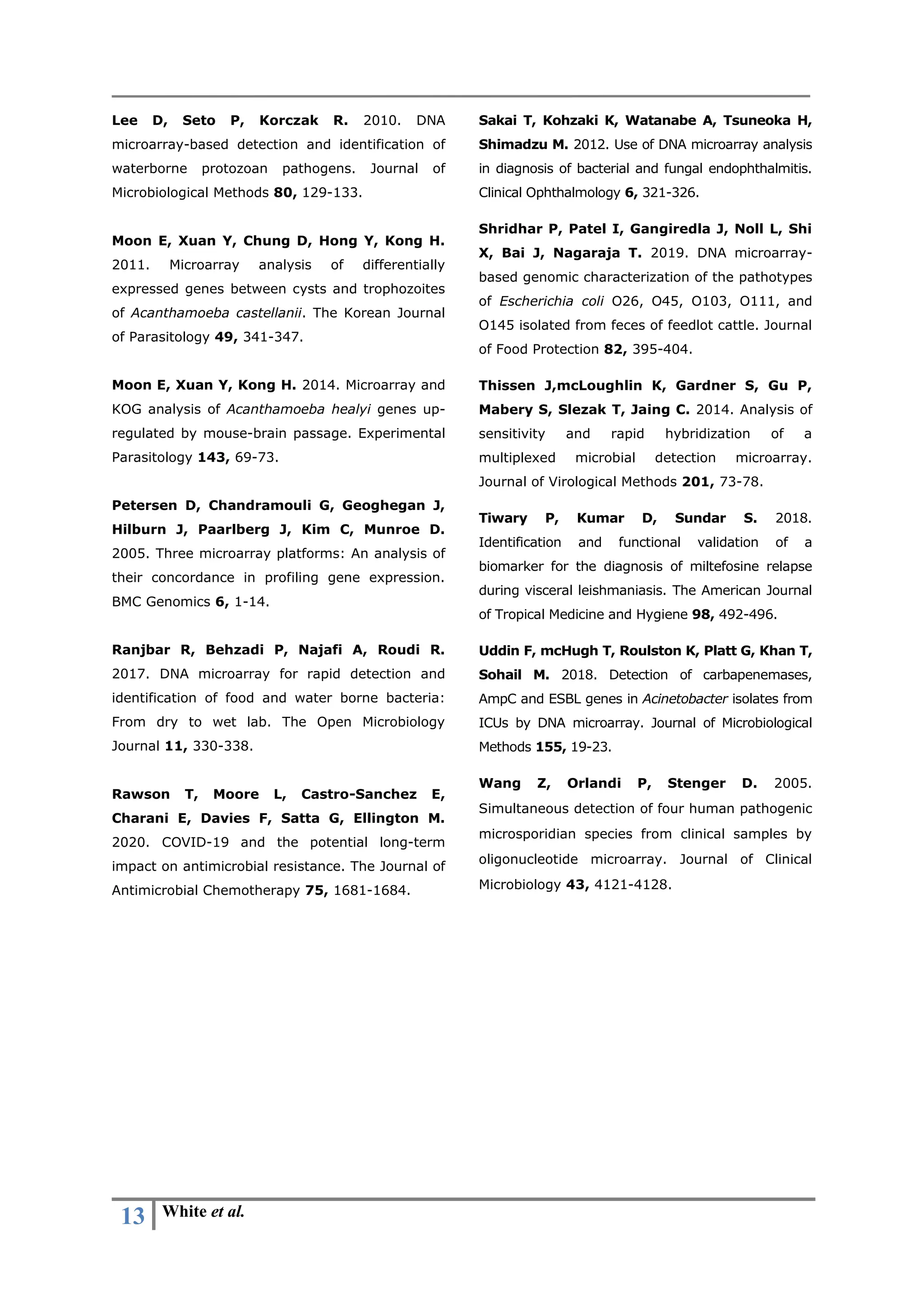 Understanding microbial infections using microarray technology | PDF ...
