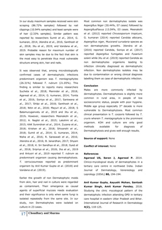Clinico-demographic study of dermatophytosis in Southern Rajasthan | PDF