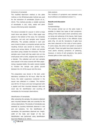 Diagnostic of tomato Nematode in Daloa (Côte d’Ivoire) | PDF