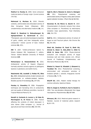 Antibacterial activity of selected medicinal plants extracts against ...