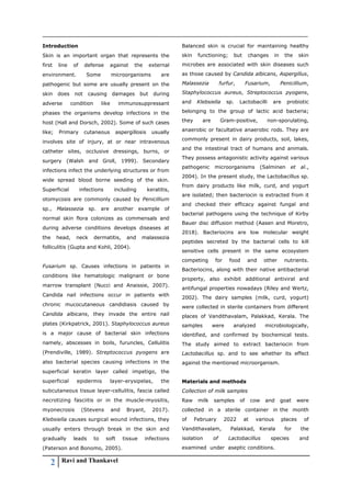 Bacteriocin and its effect against skin pathogens | PDF