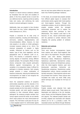 Antimicrobial properties of selected propolis samples | PDF