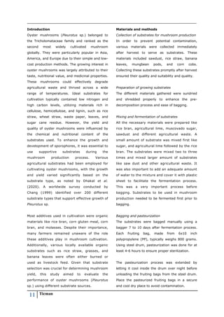 Evaluating the impact of various agricultural substrates on the growth ...