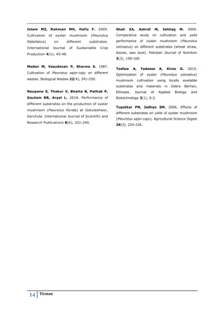 Evaluating the impact of various agricultural substrates on the growth ...