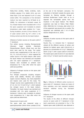 Influence of carbon and nitrogen sources on the spore yield of Trichoderma harzianum in fed ...