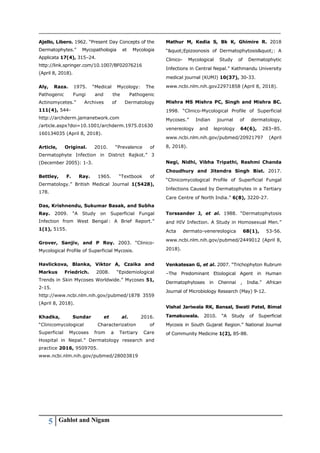 Clinico-mycological profile of isolates of superficial fungal infection ...
