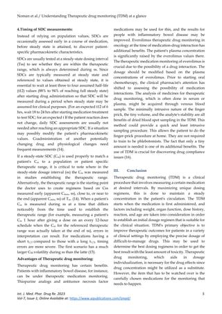 Understanding Therapeutic drug monitoring (TDM) at a glance | PDF