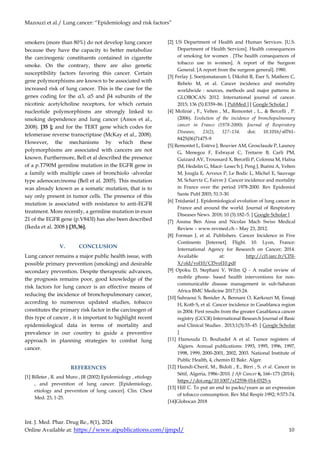 Lung cancer: “Epidemiology and risk factors” | PDF