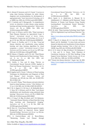 Survey on Plant Disease Detection using Deep Learning based Frameworks | PDF | Agriculture ...