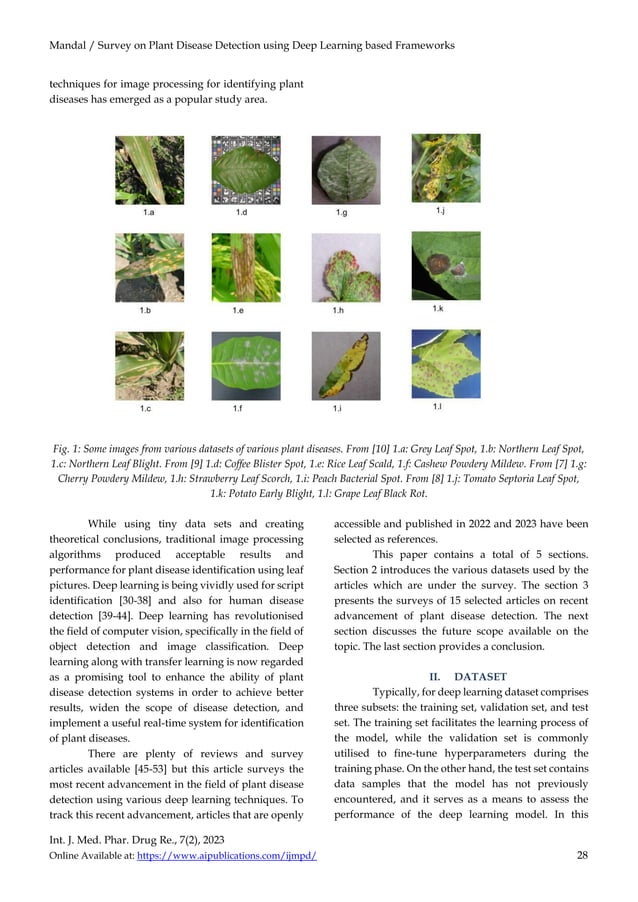 Survey on Plant Disease Detection using Deep Learning based Frameworks ...