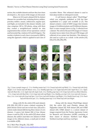 Survey on Plant Disease Detection using Deep Learning based Frameworks ...