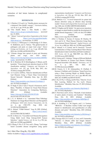 Survey on Plant Disease Detection using Deep Learning based Frameworks | PDF | Agriculture ...