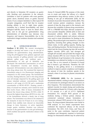 Formulation and Evaluation of Floating in Situ Gel of Lafutidine | PDF