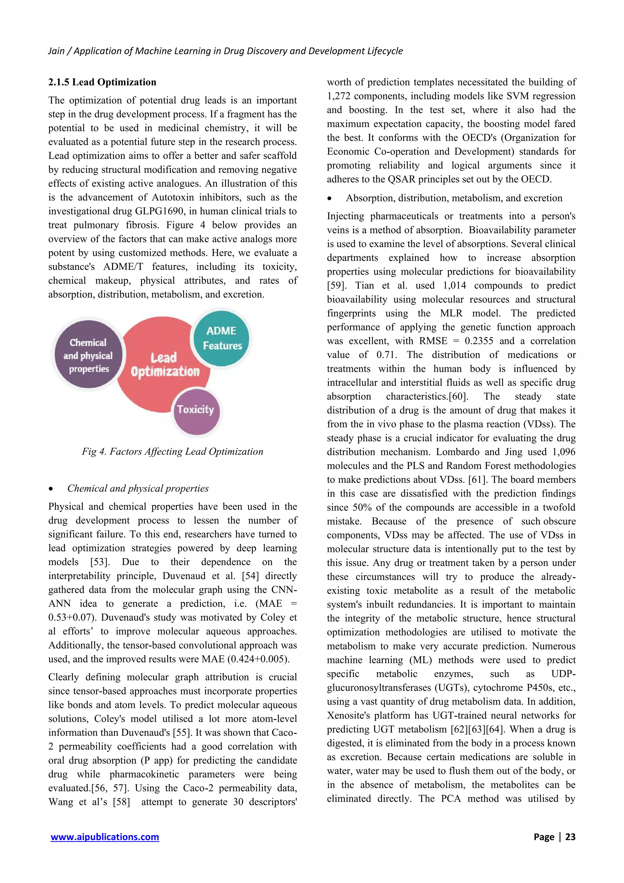 Application of Machine Learning in Drug Discovery and Development ...