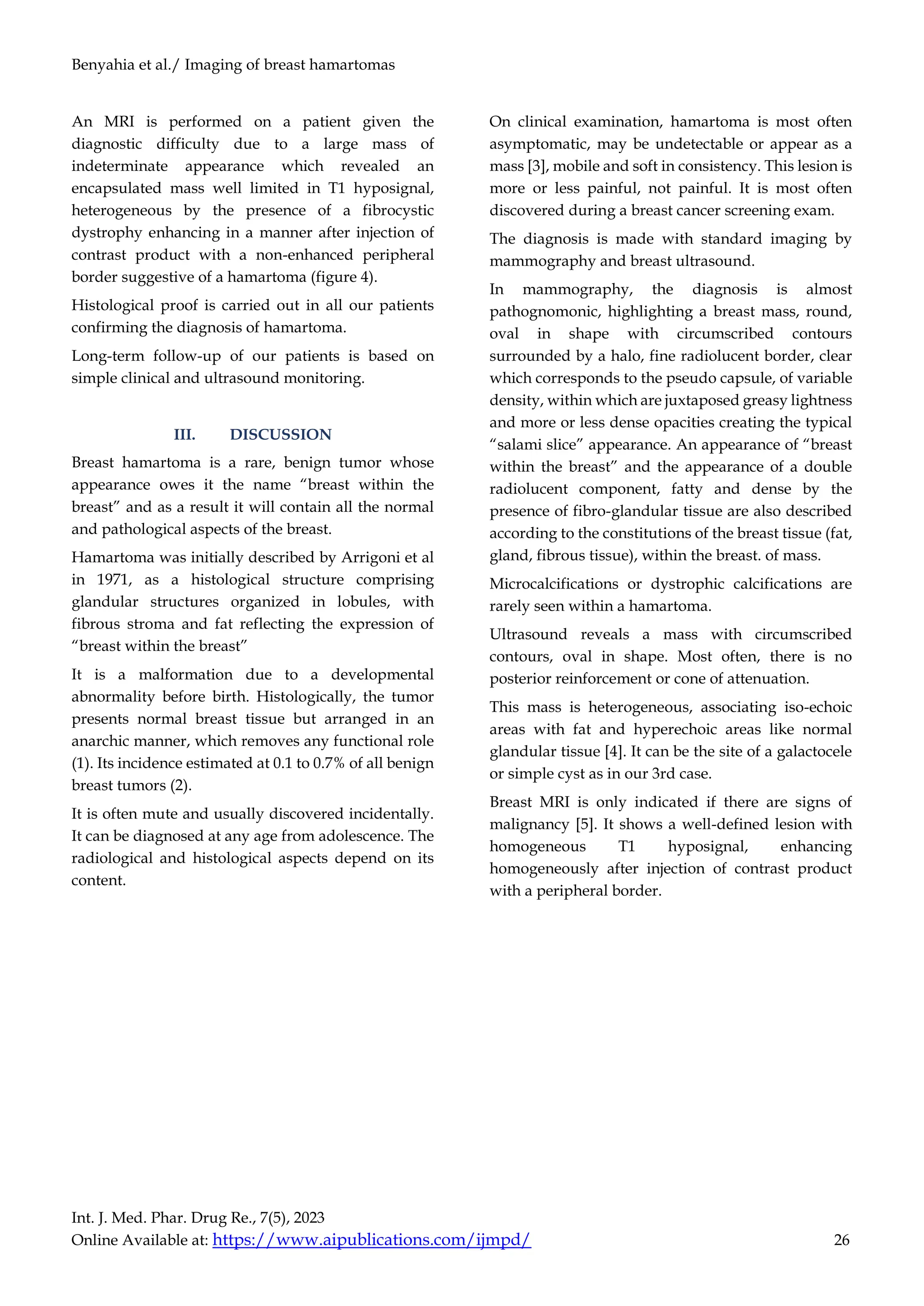 Imaging of breast hamartomas | PDF