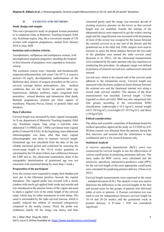 Ultrasonographic Cervical Length Measurement at 10-14- and 20-24-weeks ...