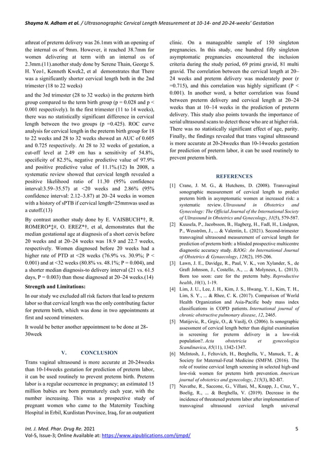 Ultrasonographic Cervical Length Measurement at 10-14- and 20-24-weeks ...