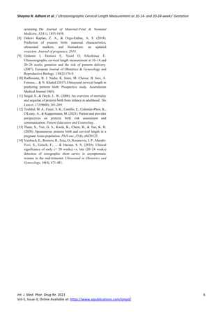 Ultrasonographic Cervical Length Measurement at 10-14- and 20-24-weeks ...
