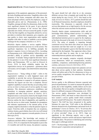 Private Hospitals’ Service Quality Dimensions: The impact of Service ...