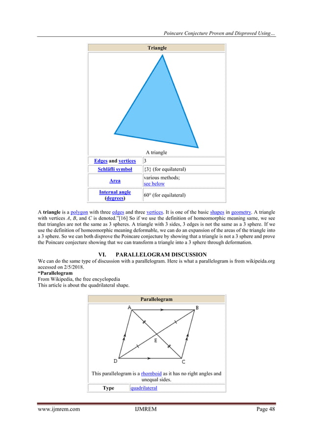 Poincare Conjecture Proven and Disproved Using Imaginary | PDF