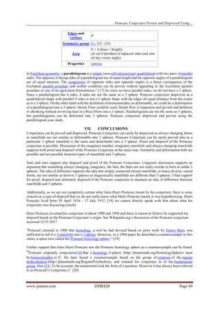 Poincare Conjecture Proven and Disproved Using Imaginary | PDF
