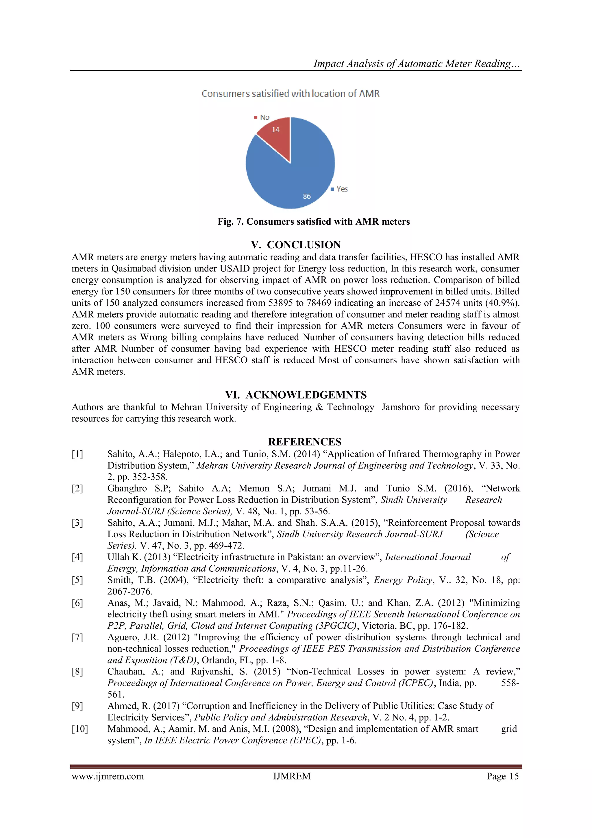 Impact Analysis of Automatic Meter Reading (AMR) Meters | PDF
