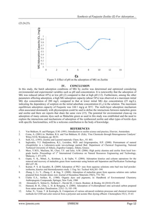 Synthesis of Faujasite Zeolite (Z) For Adsorption of Cationic Dye from ...