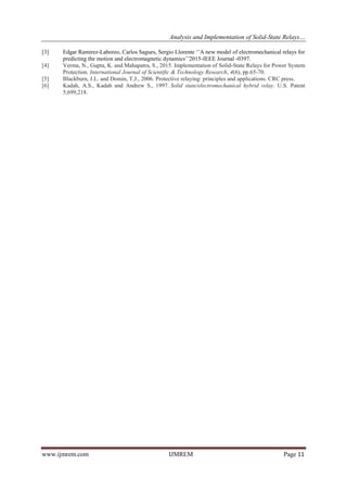 Analysis and Implementation of Solid-State Relays in Industrial ...
