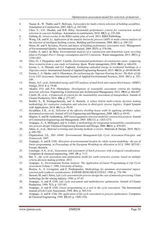 Optimisation assessment model for selection of material and assembly ...