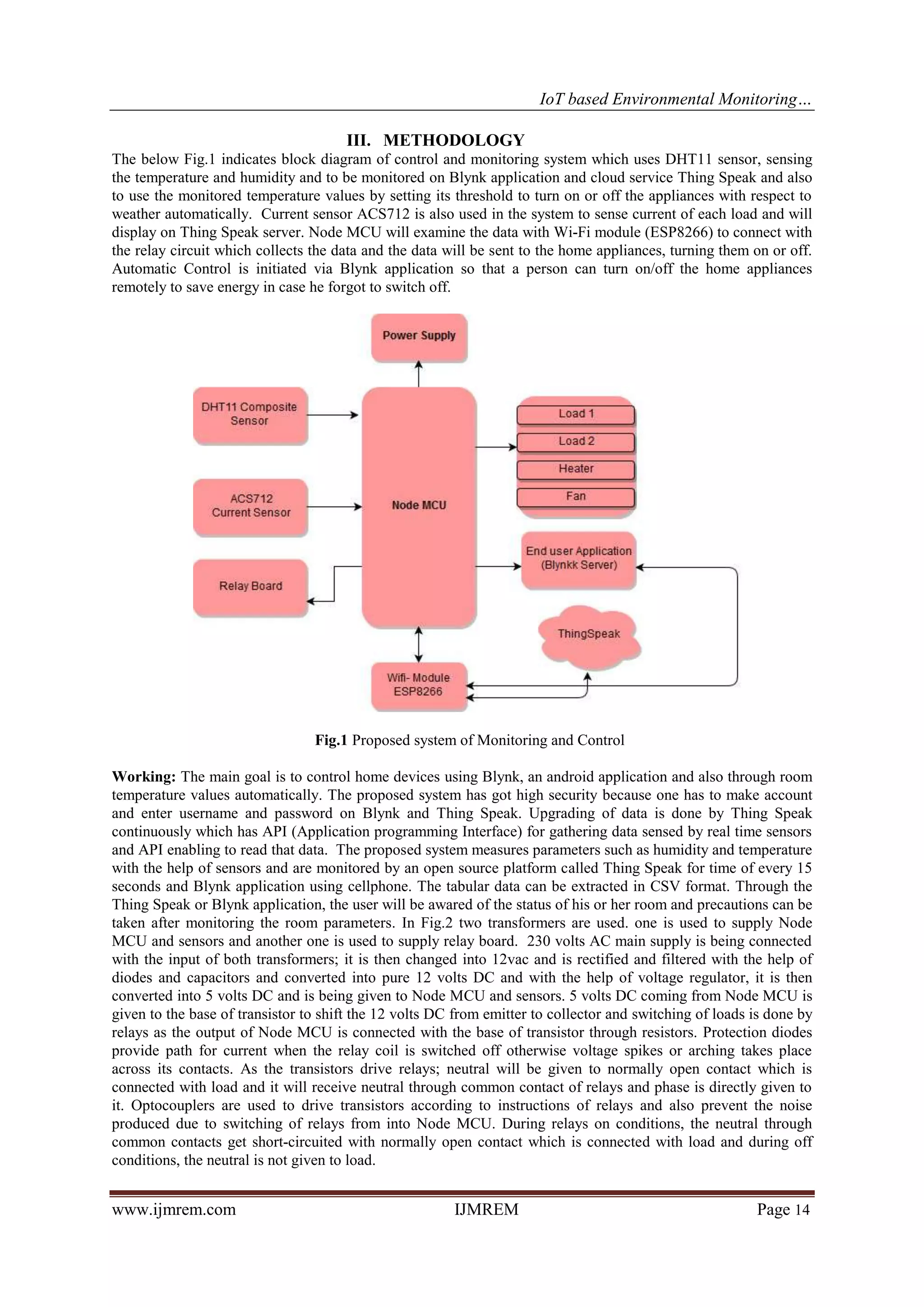 IoT based Environmental Monitoring and Control System | PDF