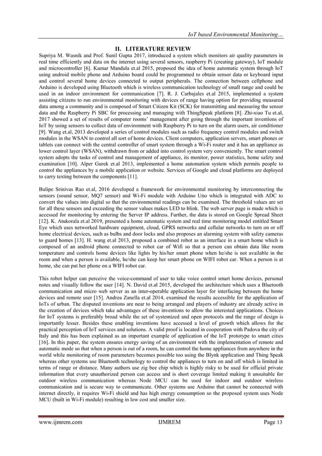 IoT based Environmental Monitoring and Control System | PDF