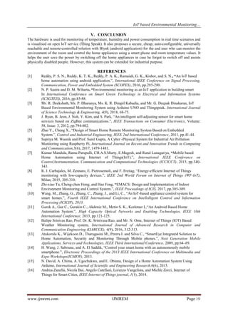 IoT based Environmental Monitoring and Control System | PDF
