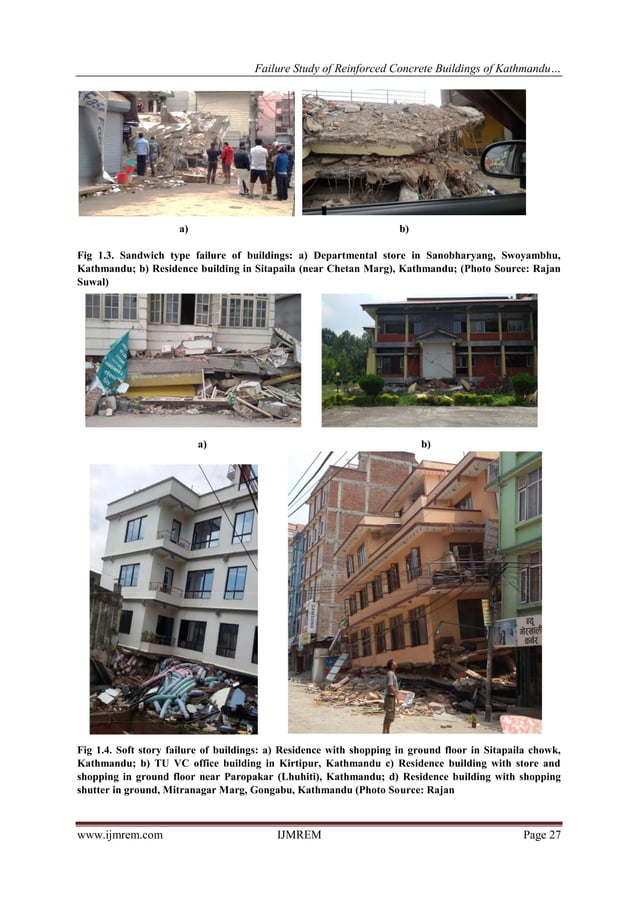 Failure Study of Reinforced Concrete Buildings of Kathmandu Valley In ...