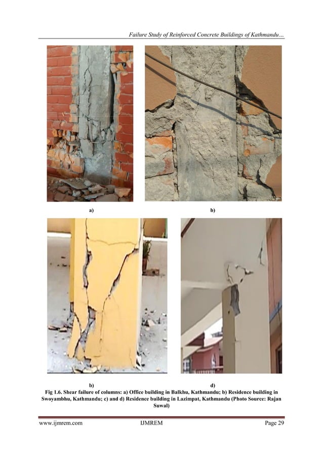 Failure Study of Reinforced Concrete Buildings of Kathmandu Valley In ...
