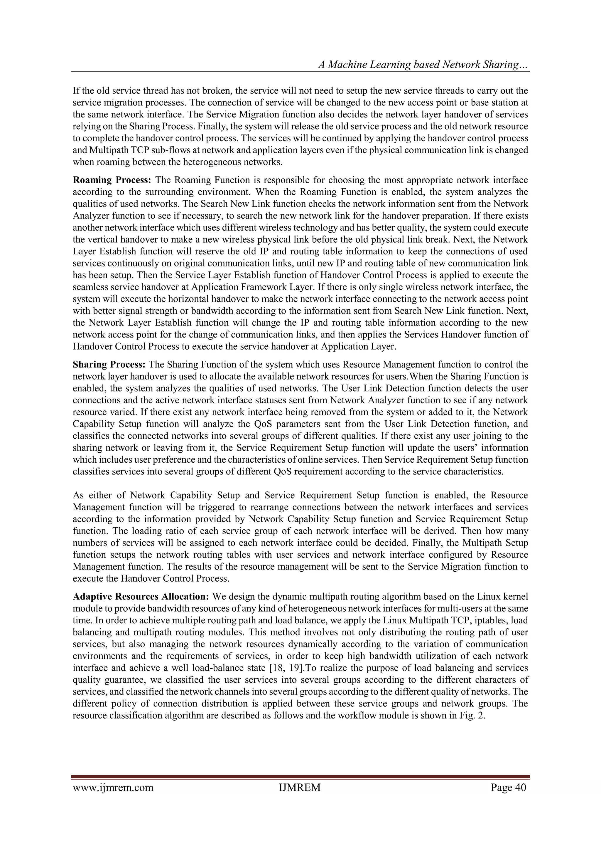 A Machine Learning based Network Sharing System Design with MPTCP | PDF | Computer Networking ...