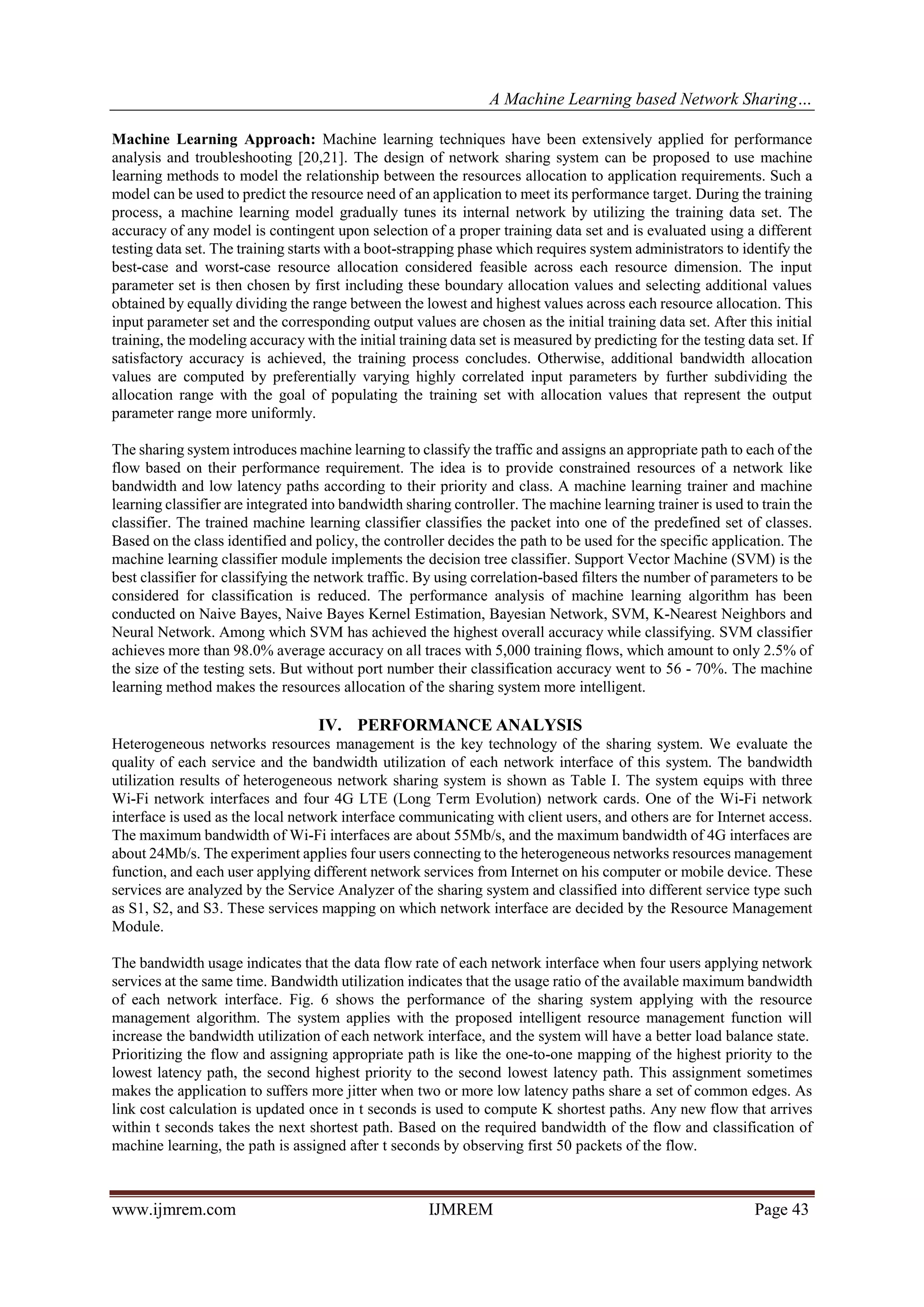 A Machine Learning based Network Sharing System Design with MPTCP | PDF | Computer Networking ...