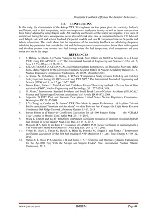Reactivity Feedback Effect on the Reactor Behaviour during SBLOCA in a ...