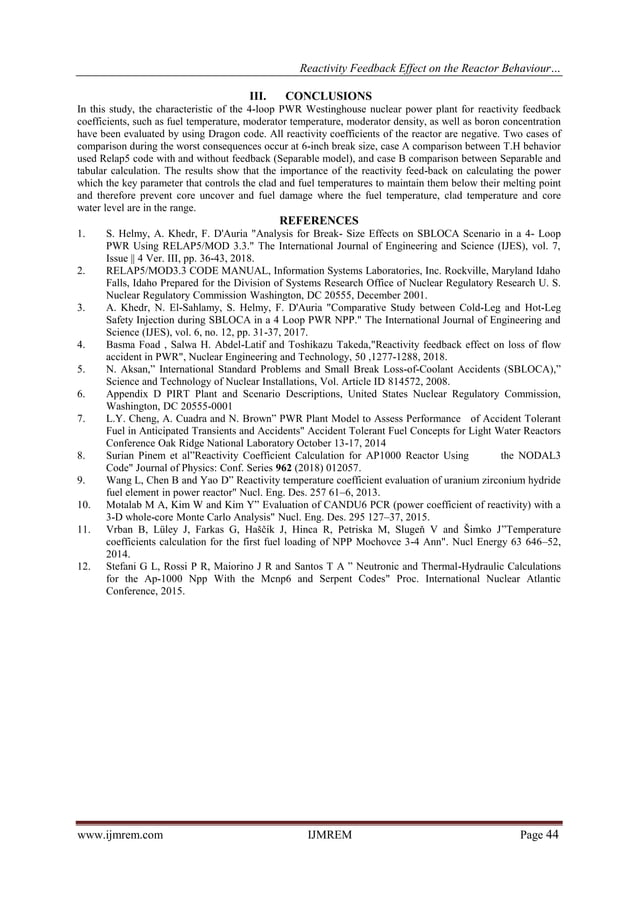 Reactivity Feedback Effect On The Reactor Behaviour During Sbloca In A