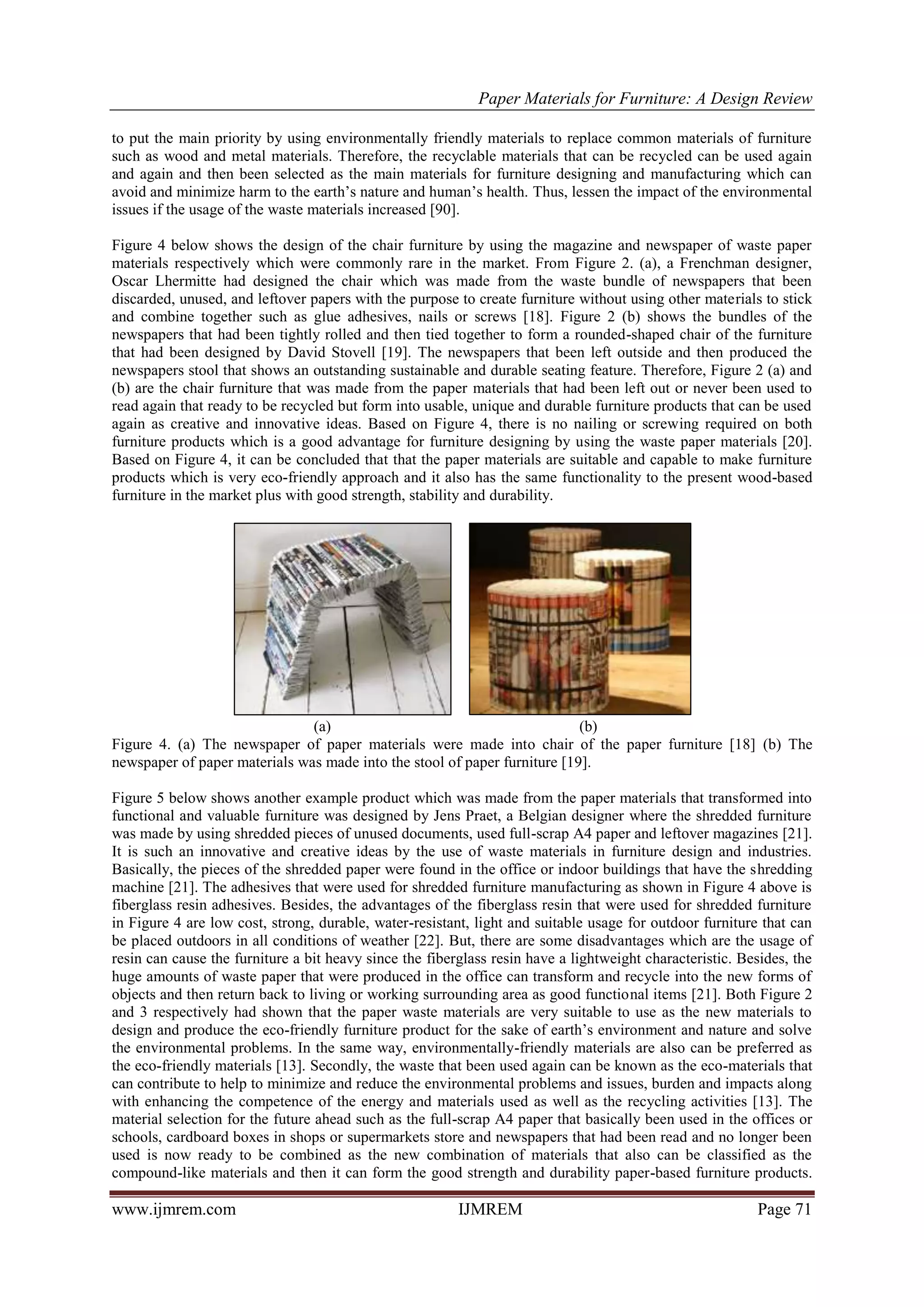 Paper Materials for Furniture: A Design Review | PDF