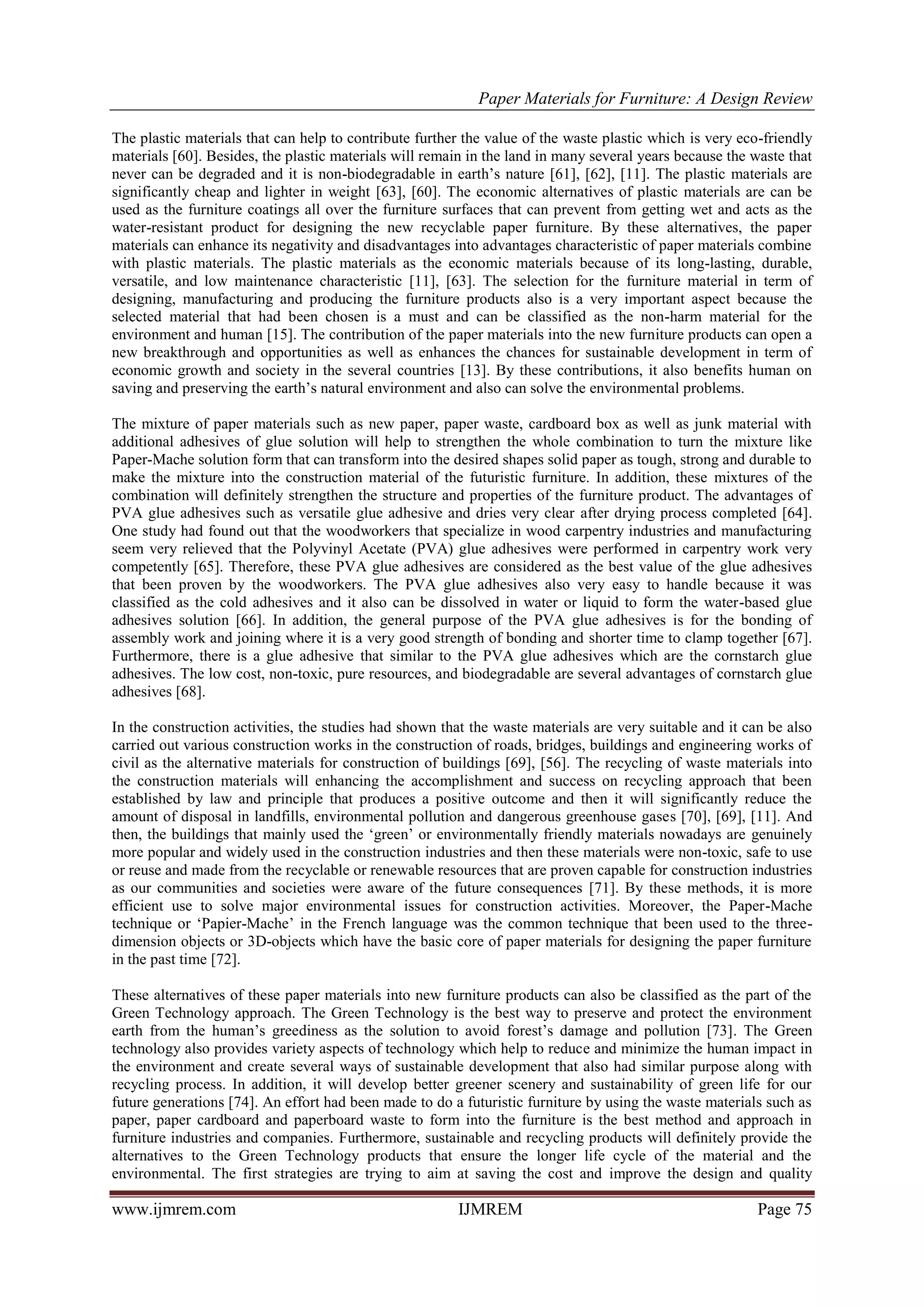 Paper Materials for Furniture: A Design Review | PDF