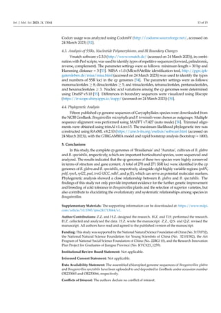 CP genome and phylogenetic relationships of Bougainvillea spectabilis ...